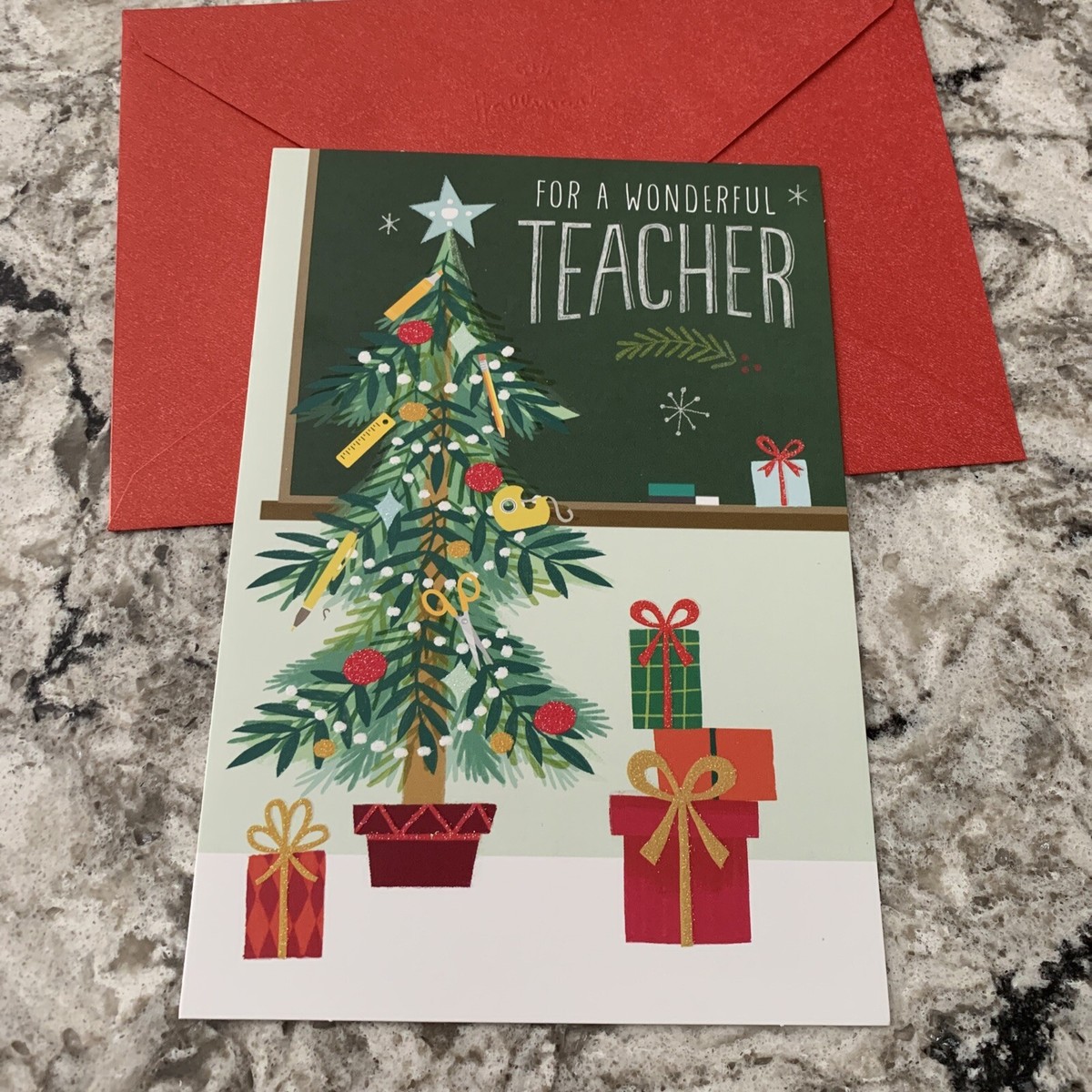 Christmas Card For Teacher From Parents