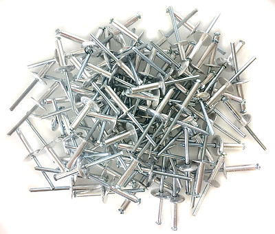 100 3/16" Large Head Mill Finish Aluminum Exploding Pop Rivets #1284 | eBay