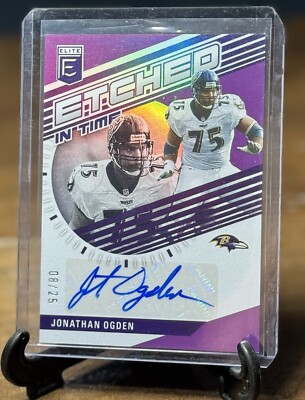 2023 Donruss Elite Jonathan Ogden Etched in Time Autograph 08/25 Ravens ...