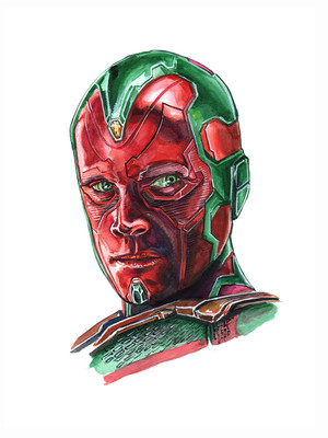 Avengers Vision by Tim Doyle Screen Print Poster Art MINT | eBay