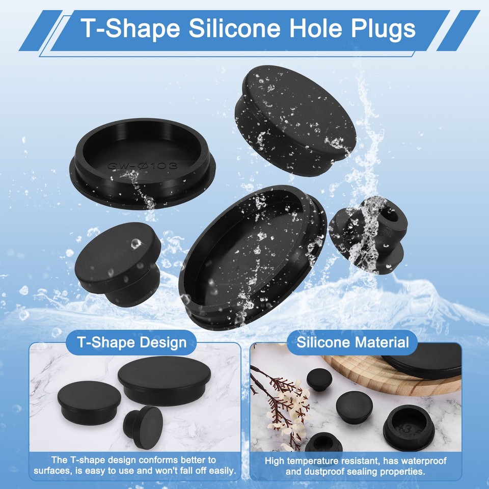 Silicone Hole Plugs, Round Rubber Stopper for 85mm/3.35" Hole, Black | eBay