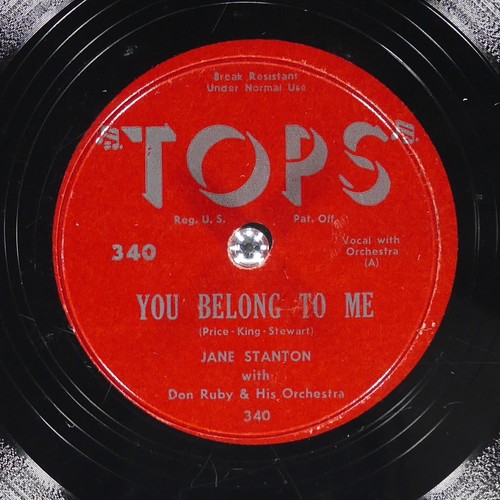 JANE STANTON WITH DON RUBY Jambalaya / You Belong To Me TOPS 340 VG ...