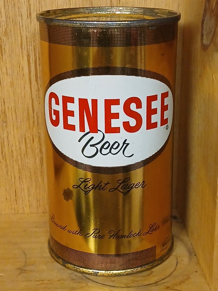 Vintage GENESEE BEER Light Lager Flat Top Beer Can PENNSYLVANIA TAX LID ...