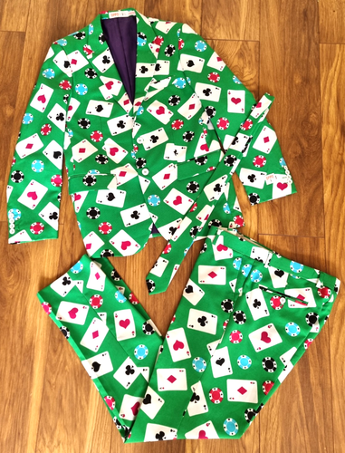 Opposuits Mens Poker Face Chips Ace Cards Jacket 40" Oppo Suit W34" L33 ...