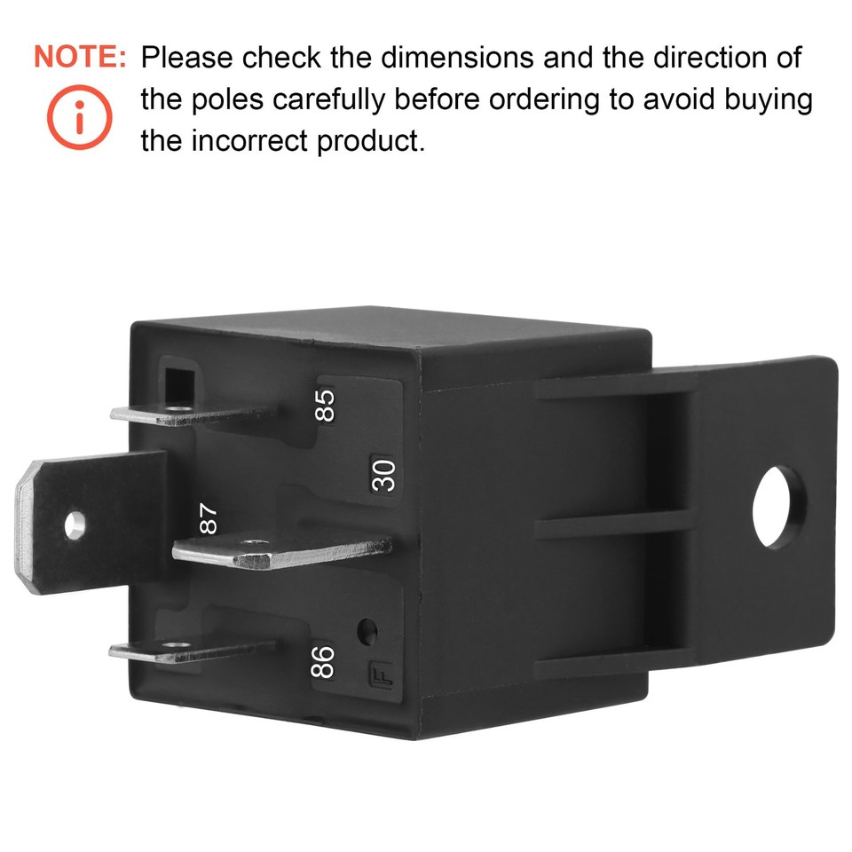 2 Pack JD1912 Car Relay, 12V 80A, 4 Pin SPST, Automotive Switches and ...