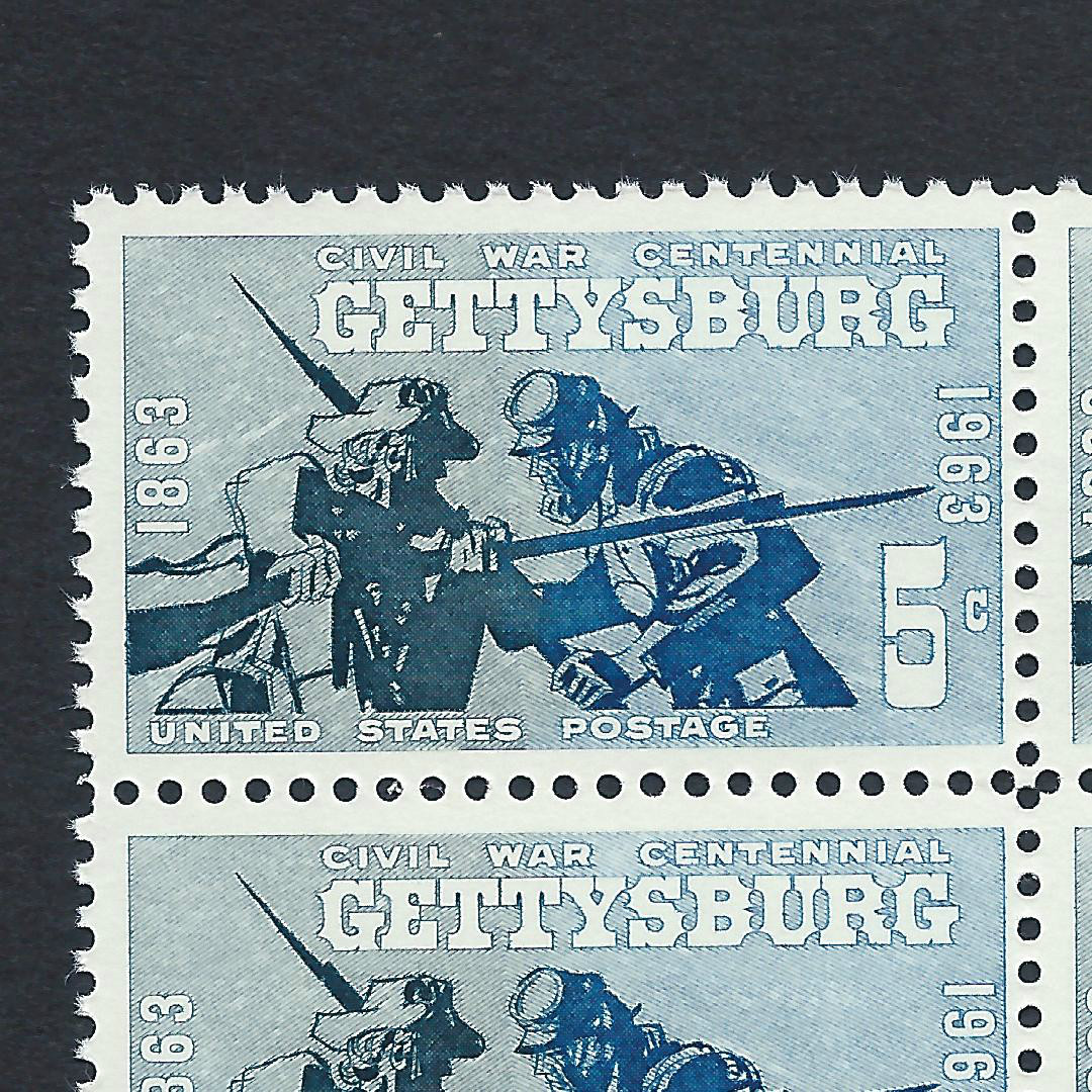 Battle of Gettysburg Centennial - Vintage Mint Set of 4 Stamps 62 Years ...