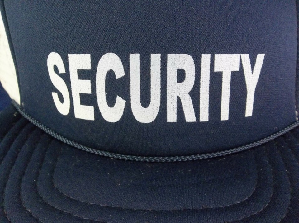 KC Caps Blue White Corded Mesh Snapback Security Costume Prop Hat | eBay