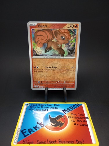 Vulpix 037/165 English 151 Reverse Holo Common Pokemon Card | eBay