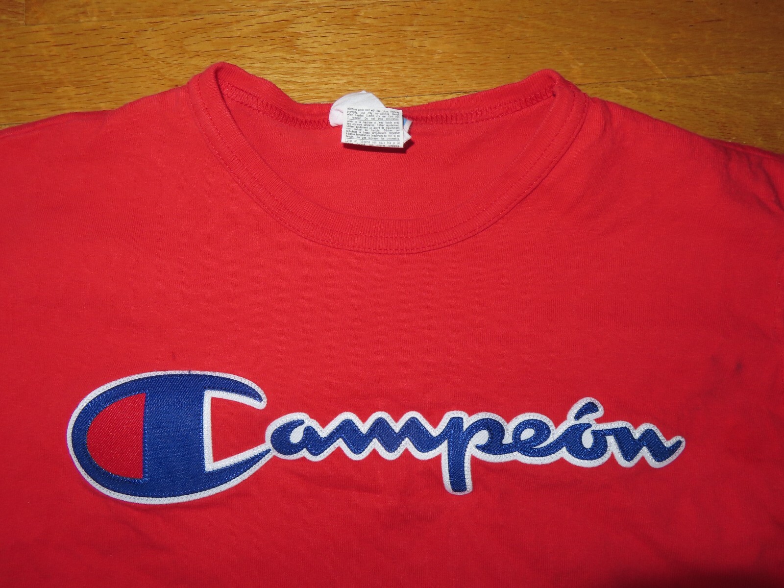 Vintage Champion Label Hispanic "Campeon" Logo Raised… - Gem