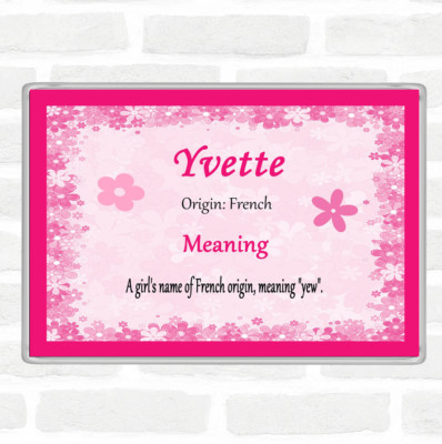 Yvette Name Meaning Jumbo Fridge Magnet Pink | eBay UK