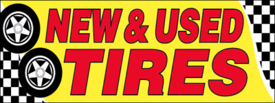 3x10 ft NEW & USED TIRES Vinyl Banner Auto Shop Sign - yb | eBay