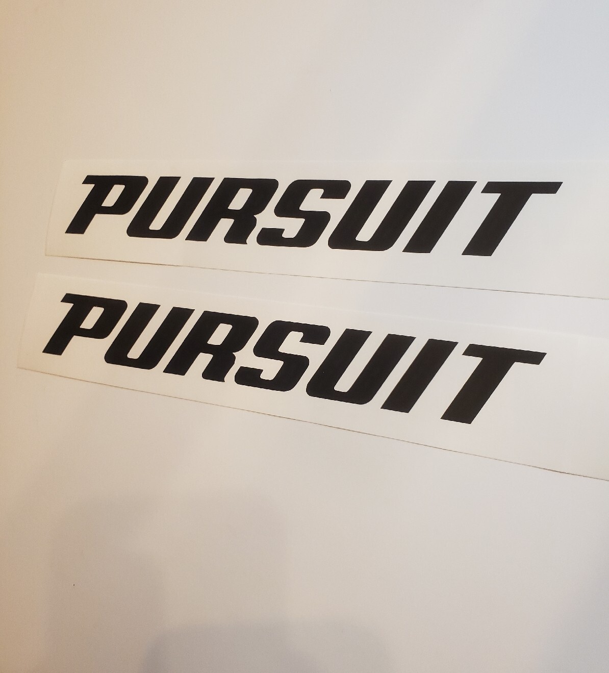 PURSUIT boat Black Replacement Decals 47 1/4 x 5 5/8" Set Of 2 USA BEST ...