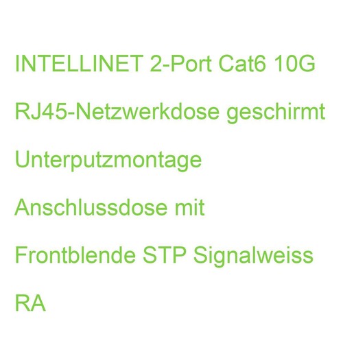 INTELLINET 2-Port Cat6 10G RJ45-Netzwerkdose geschirmt Unterputzmontage ...