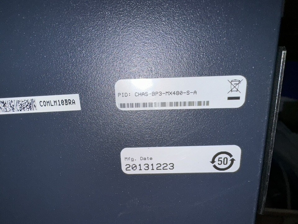 Juniper Networks CHAS-BP3-MX480-S MX480 Router Chassis with FANTRAY ...