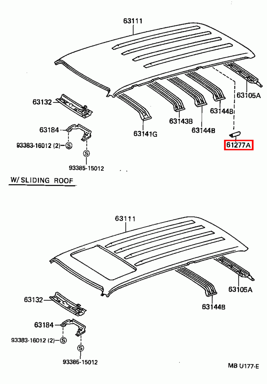 Genuine LandCruiser HZJ79 HZJ78 HZJ75 HJ75 HJ61 Roof Drip Channel Joint ...