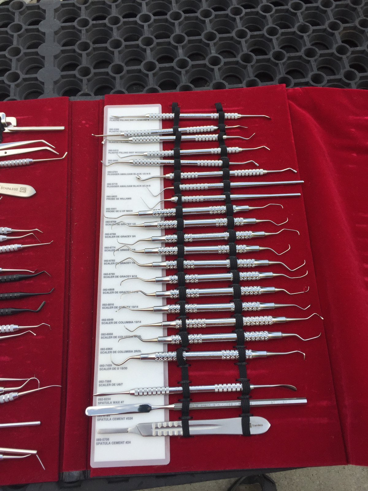 Patterson dental instrument wallet 42 instruments with labels | eBay