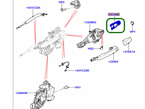 Land Rover Genuine Door Handle Cap Cover Back Holding Plate LR117080 ...