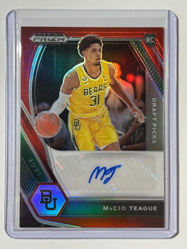 2021 PRIZM DRAFT BASKETBALL ROOKIE RED SP #/199 MaCIO TEAGUE BAYLOR ...