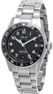 Longines Spirit Zulu Time Automatic GMT 39MM Titanium Men's Watch ...