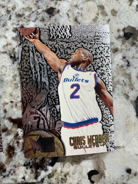 1995-96 FLEER METAL SILVER CARD WASHINGTON BULLETS CHRIS WEBBER #118 | eBay