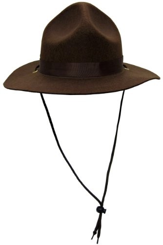 Adult Large Brown Ranger Hat High Quality Felt Costume Headwear | eBay