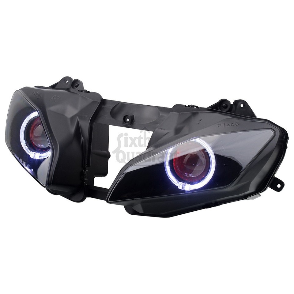 Fully Assembled Front Headlight Angel Devil Eyes fit for Yamaha YZF-R6 ...
