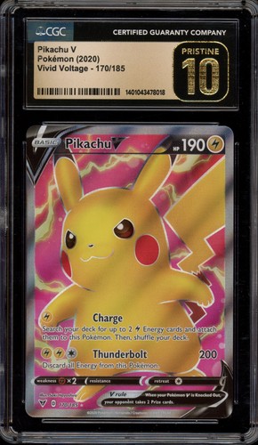Pokemon Pikachu V Vivid Voltage Full Art #170 CGC 10 Pristine | eBay