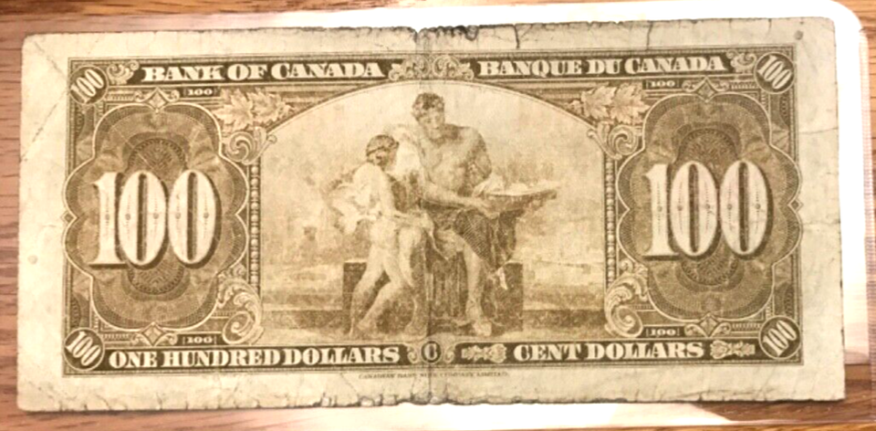 Mogi9 Canada BC-27b VG 1937 GORDON -TOWERS 100 dollars paper note | eBay