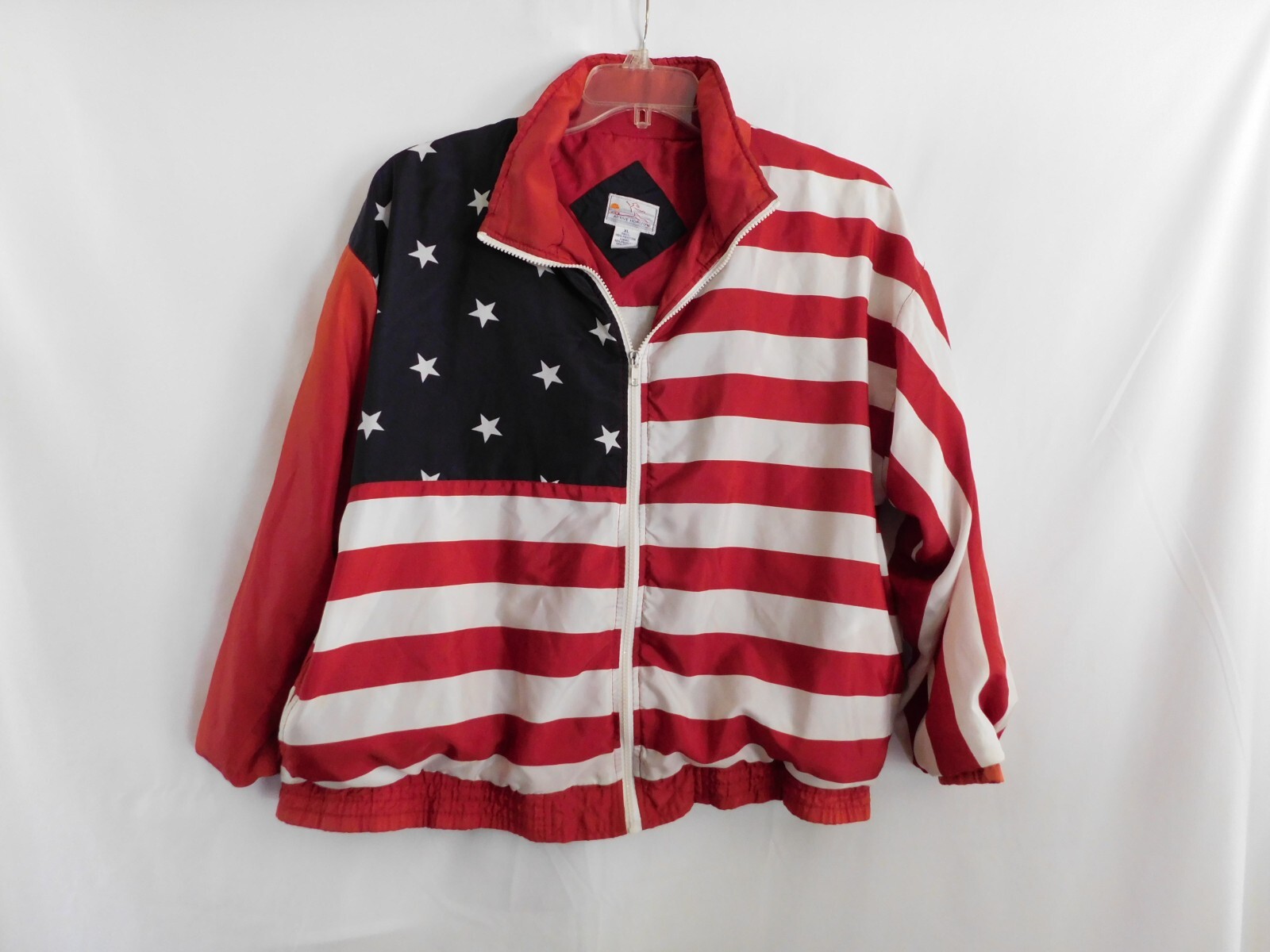 Vintage Active Horizon United States Flag Windbreaker… - Gem