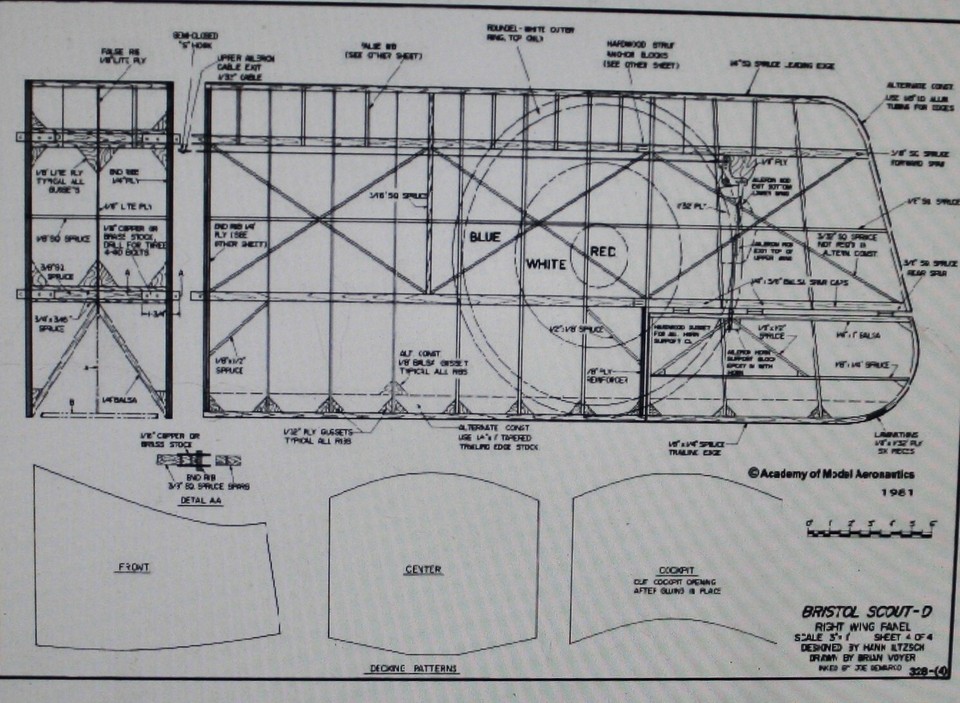 1/3 Scale WW1 Bristol Scout C 98" R/C Airplane Laser Cut Kit & Plans | eBay