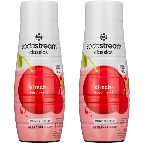 NEUF sirop Sodastream cerise sans sucre 2 x 440 ml concentré donne 18 l ...