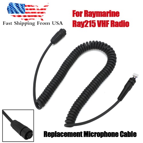 For Raymarine Ray215 VHF Radio Mic Microphone Cord Cable Fit R49060 ...