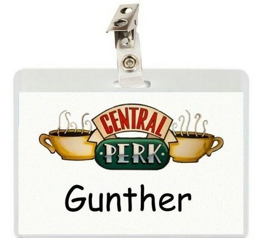 Friends Gunther Central Perk ID Badge Name Tag Cosplay Costume ...