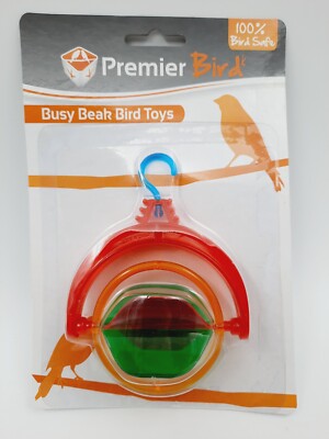 Premier Bird Busy Beak Bird Toy Activity Spinner Bright Colors RED ...