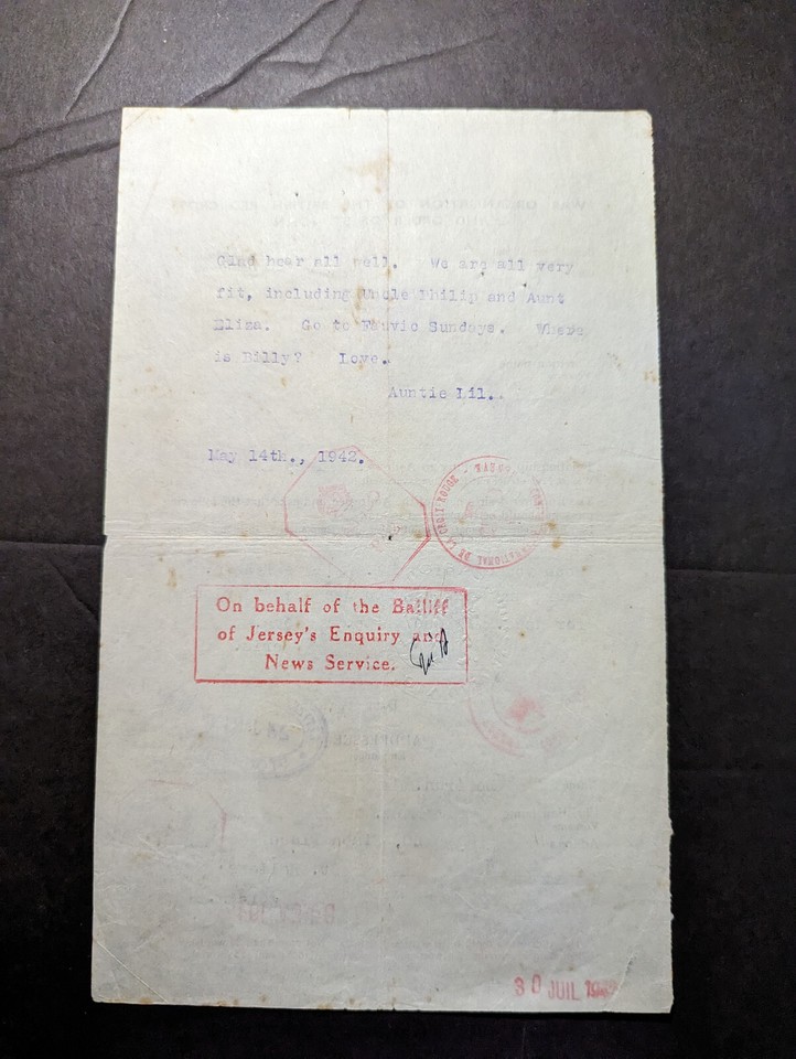 1942 England Red Cross Cover Stockport to St Heliers Jersey Channel ...
