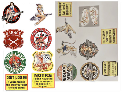 PIN-UP GARAGE COLLECTION 17 DECALS AVAILABLE IN 1:18 and 1:24 Scale | eBay