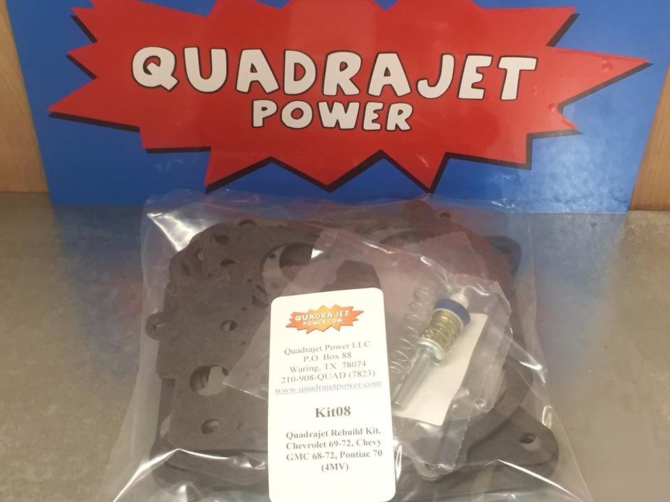 Quadrajet Premium Rebuild Kit Chevrolet 69-72 Chevy GMC 68-72 Pontiac ...