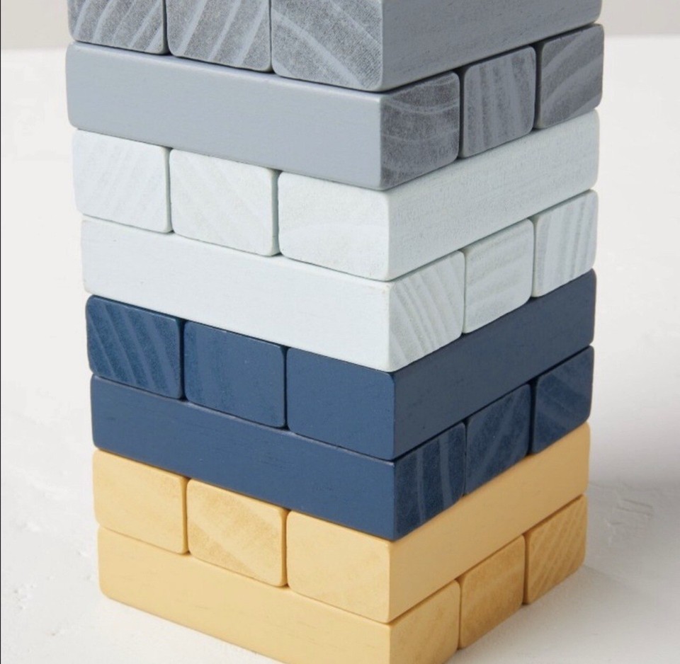 Hearth and Hand Toppling / Stacking Tower Wood Block Game - RARE / HTF ...