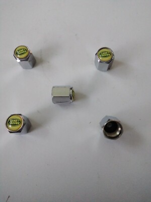 Set of 5 Wheel Tire Caps Air Valve Stem Cover For LAND ROVER GREEN ...