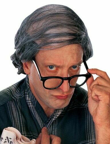 Funny Comb Over Bald Balding Grey Old Man Men Costume Wigs | eBay