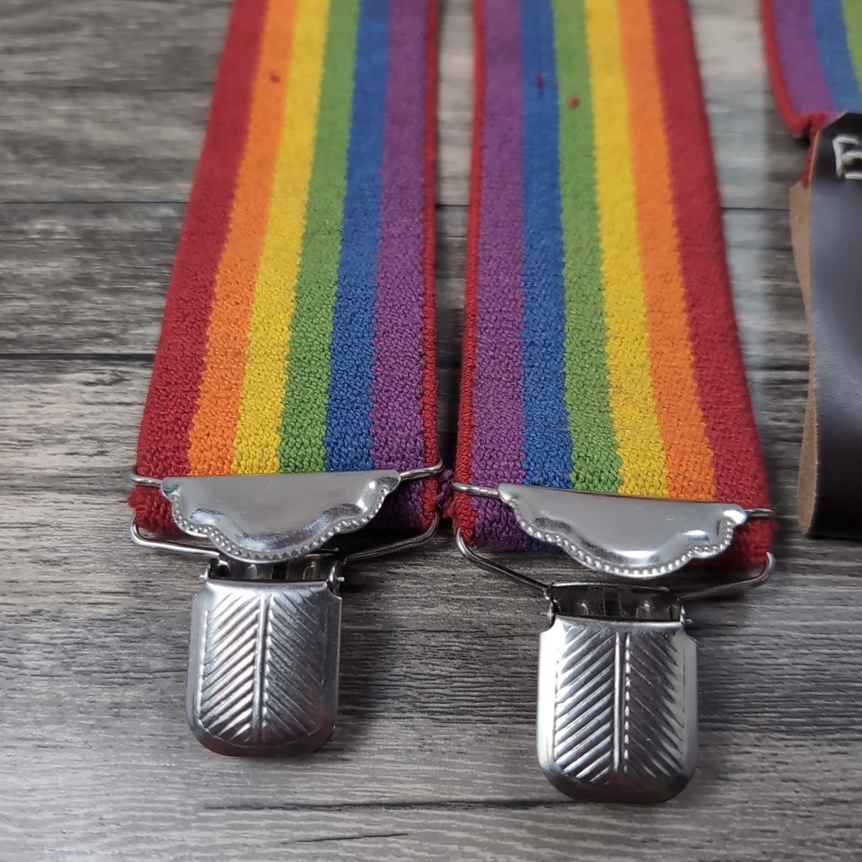 Vintage 70s Pride Rainbow Suspenders Mork and Mindy Robin Williams 2 ...