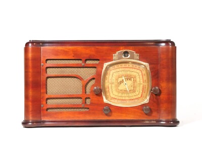 1938 Truetone Wood Table Radio * Big Dial * Tuning Eye * Stunning ...