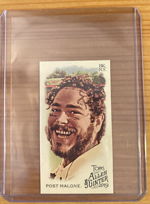 2019 Topps Allen & Ginter's Mini Ginter Logo Back Post Malone #176 ...