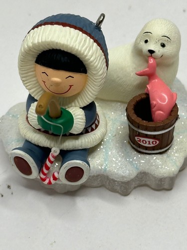 Hallmark Frosty Friends Christmas Ornament Ice Fishing with a Seal | eBay
