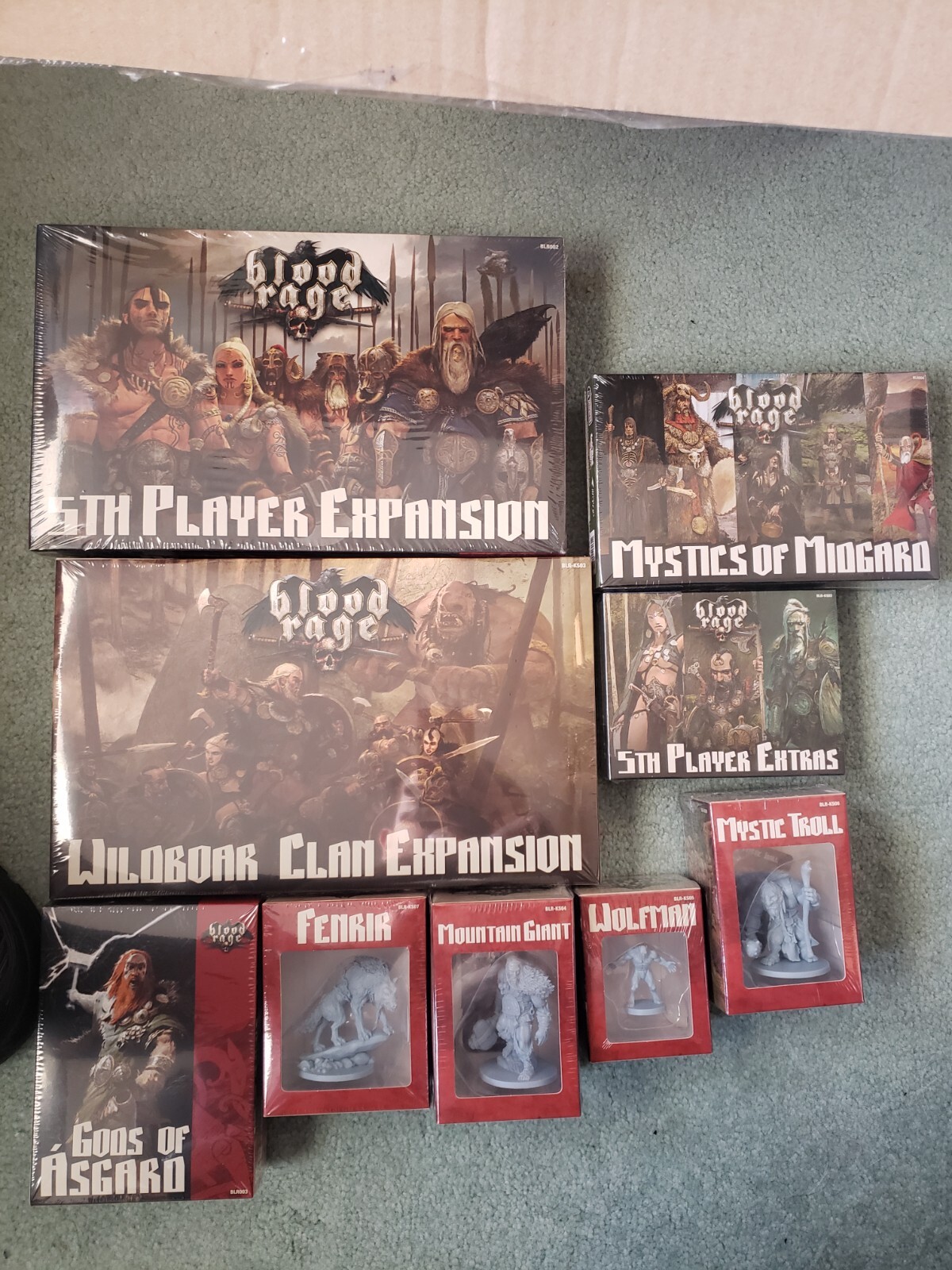 NIB Blood Rage Ragnarok Pack AND 5th Player Expansion with Extras ...