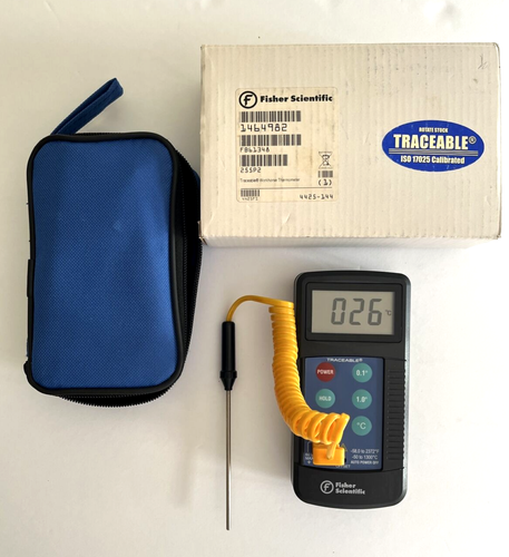 FISHER Scientific Digital Thermometer Traceable Fahrenheit/Celsus -58.0 ...