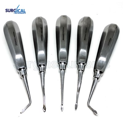 5 SPADE Concave Elevators Dental Surgical Instruments Stainless German ...