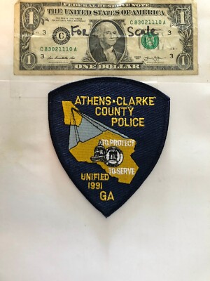 Athens- Clarke County Georgia Police Patch Un-sewn great condition | eBay