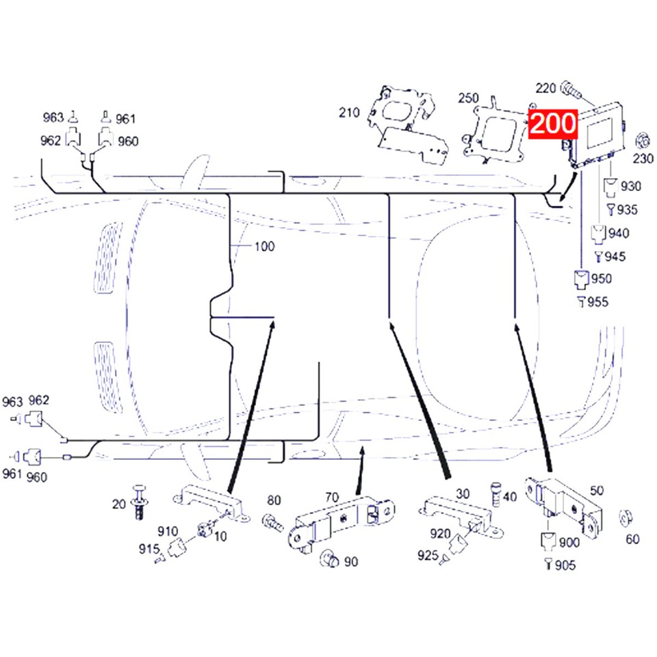 AD ECU Keyless Go Start Control Module for Mercedes-Benz W221 S-class ...