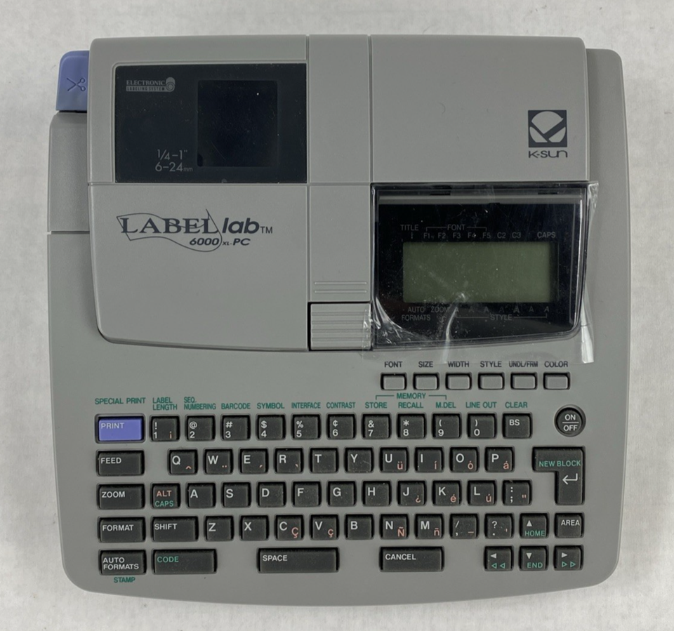K-Sun Label Lab 6000 XL PC Professional Label Maker Untested | eBay